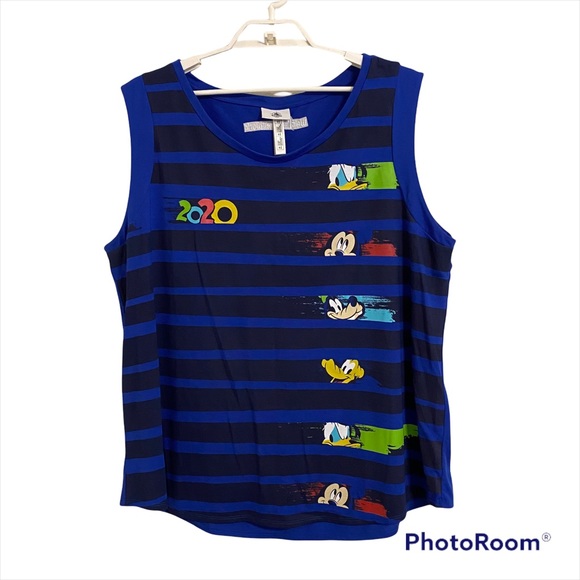 Disney | Tops | Disney Parks 220 Striped Character Tank Top | Poshmark